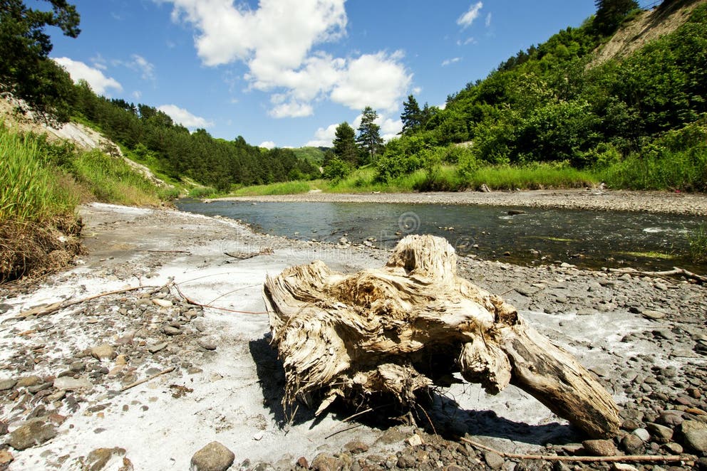 Mooi landschap met rivier stock foto. Image of weide - 14774822