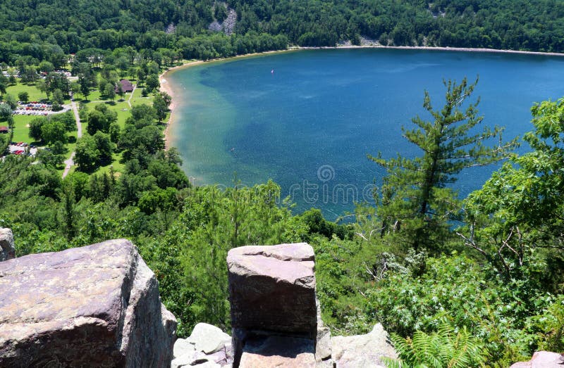 Mening Van Het Meer Van De Duivel Van De Bergen, Wisconsin, De V.S ...