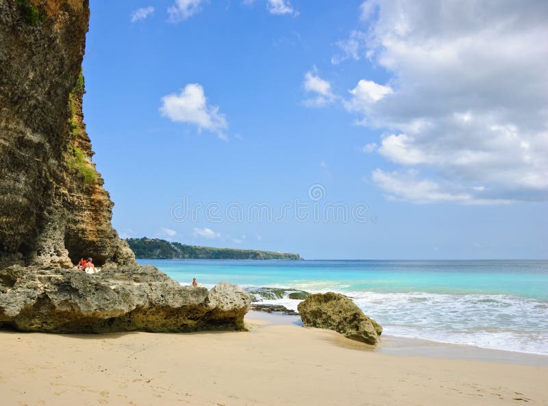 Mooi En Leeg Dromenland Strand-Bali, Indonesië Stock Afbeelding - Image ...
