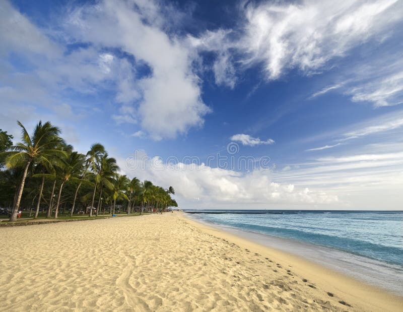 Mooi tropisch strand stock foto. Image of wolken, palm - 6663954