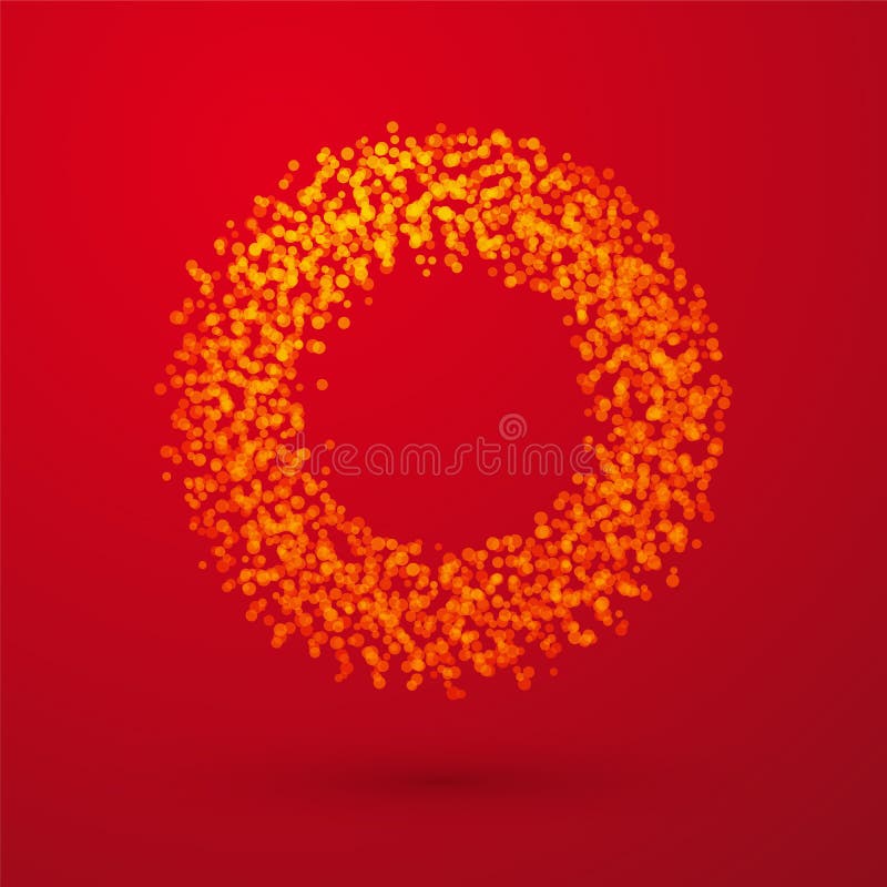 Mooie Gele Cirkel Van Punten Vector Illustratie - Illustration of vorm ...