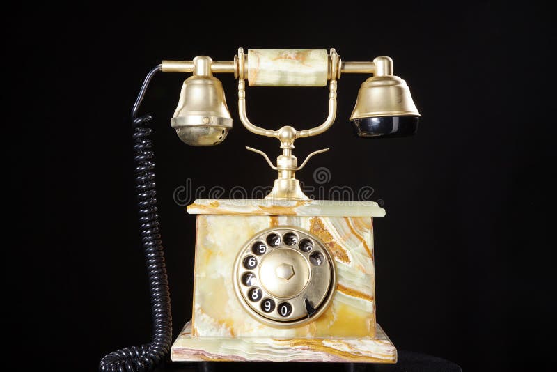 Mooie Oude Antieke Telefoon Stock Afbeelding - Image of zwart, grunge ...