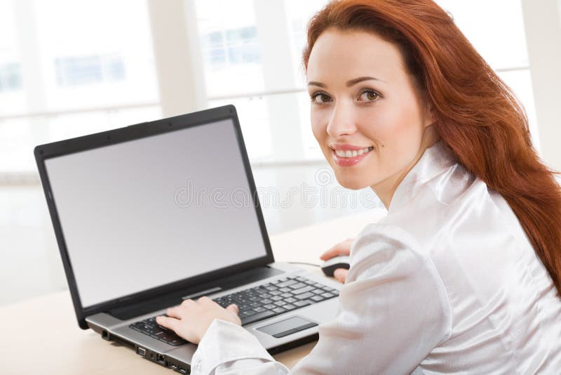 Mooie secretaresse stock afbeelding. Image of mensen, volwassen - 7346987