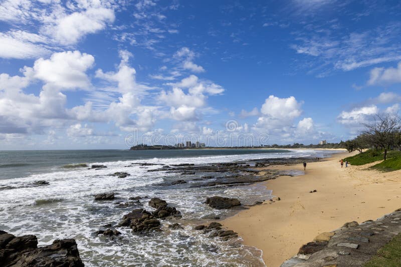 Mooloolaba Beach, Queensland Stock Photo - Image of sunshine, shore ...