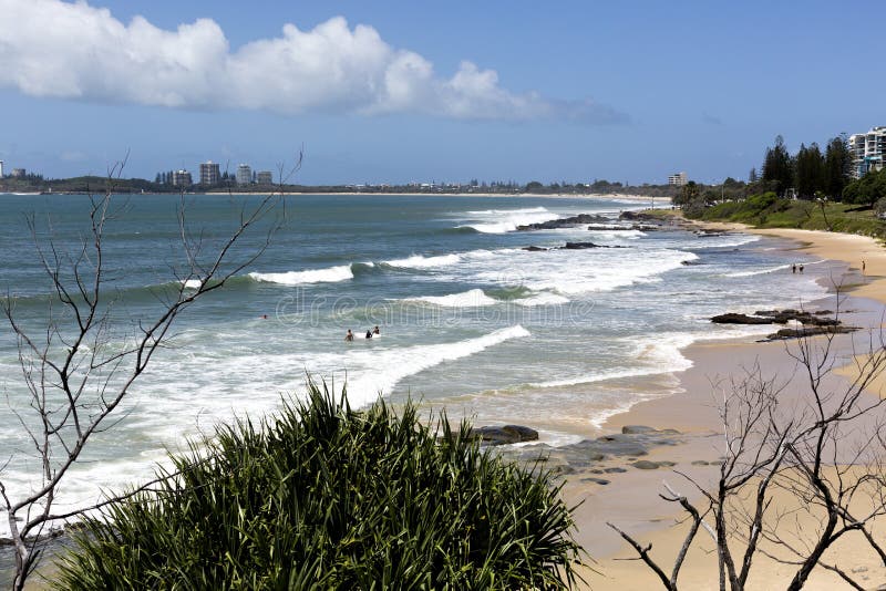 Mooloolaba Beach on a Sunny Day Stock Image - Image of rocks, vacation ...