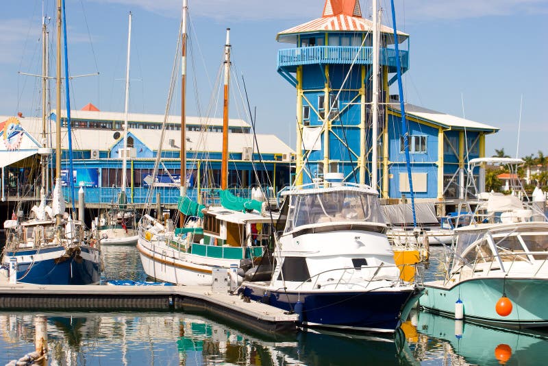 Mooloolaba Boat Wharf stock photo. Image of australia - 5885644