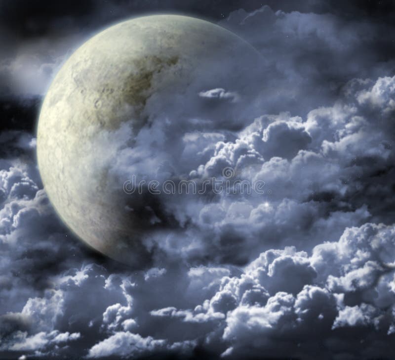 Full moon rise stock illustration. Illustration of horizon - 31808469