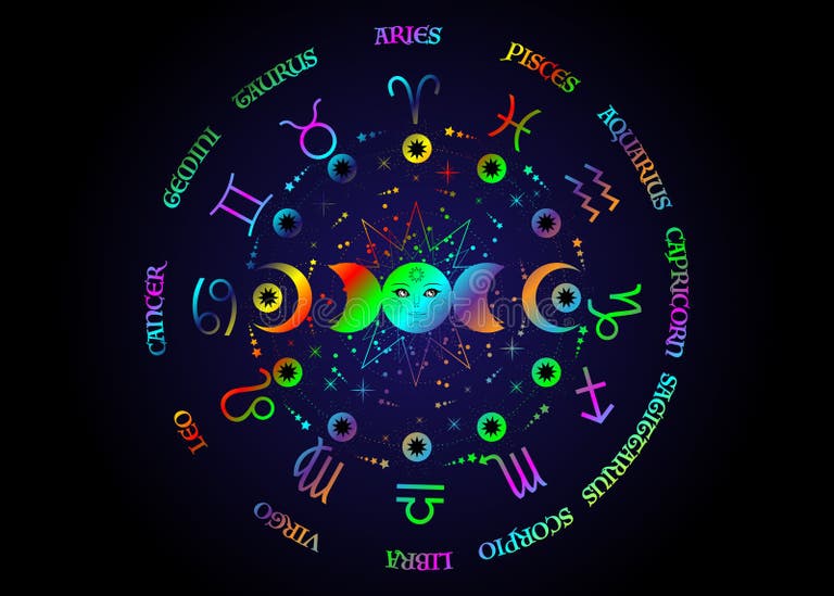 Magic Sun Moon Icons Stock Illustrations – 777 Magic Sun Moon Icons ...