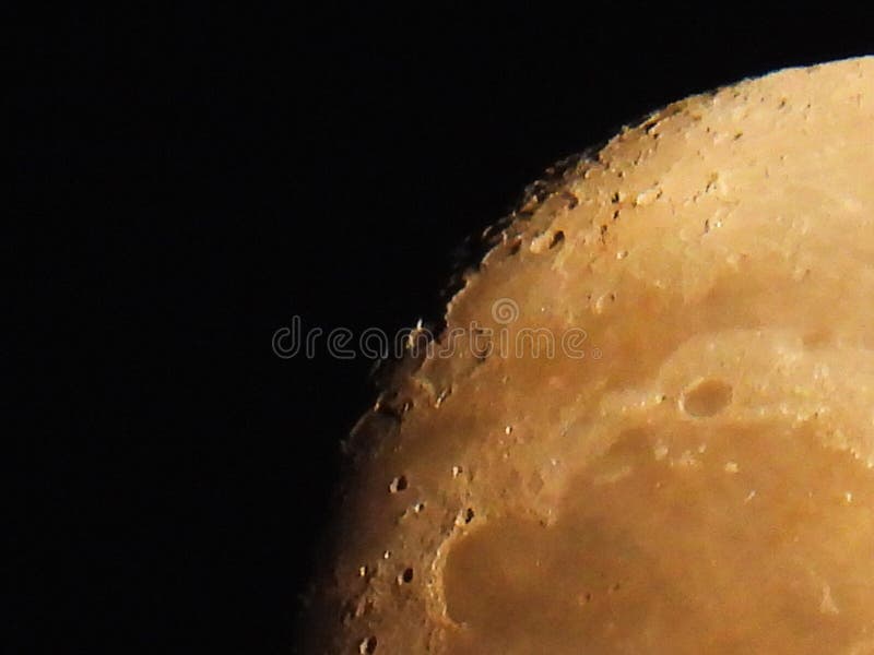 Lunar Moon Detail of Surface during Gibbous Phase Stock Image - Image ...