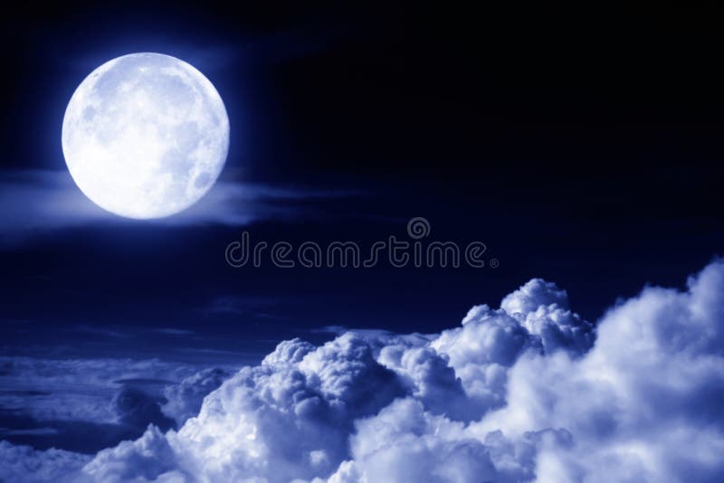 Moon above the clouds stock photo. Image of spiritual - 8452454