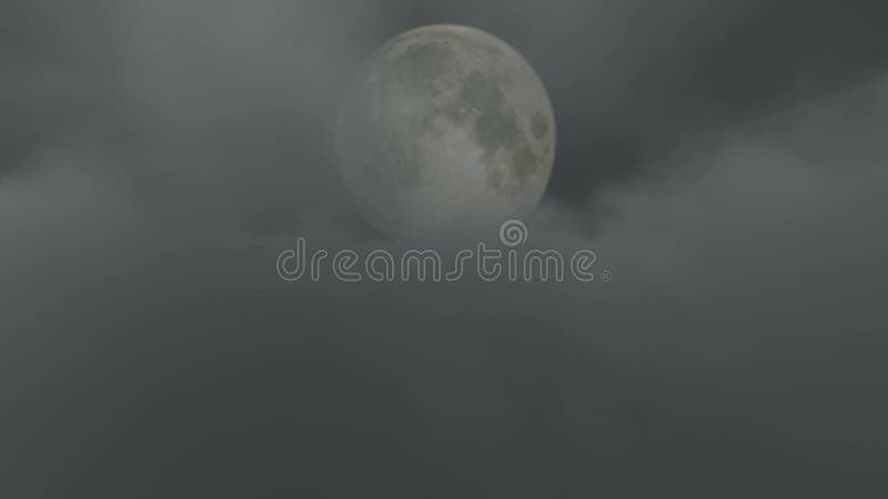 Moon Above Clouds at Night Sky Stock Video - Video of clear, plane ...