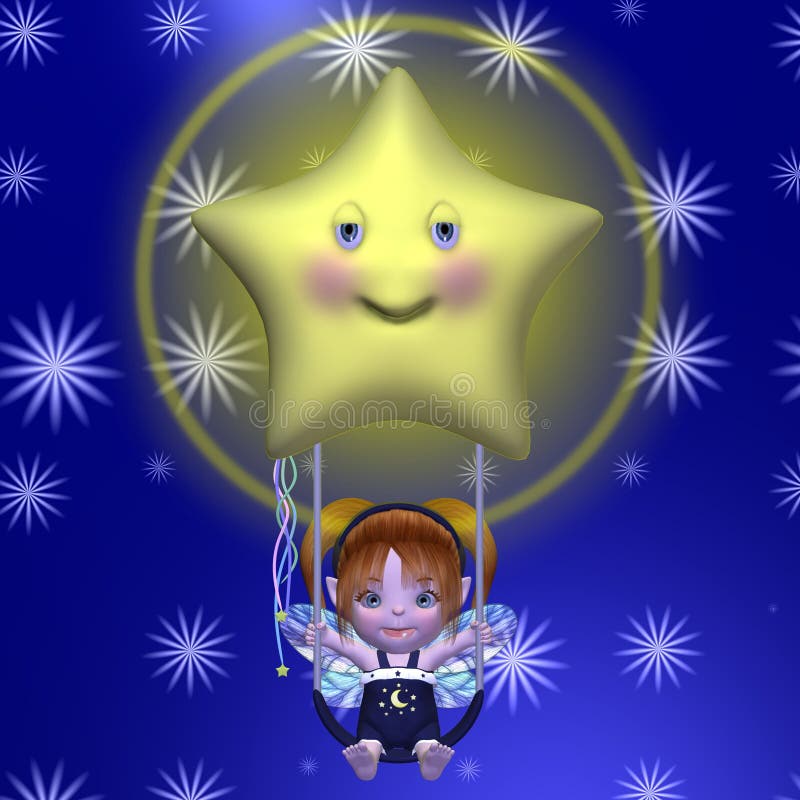 Moon Baby stock illustration. Illustration of comic, character - 5331028