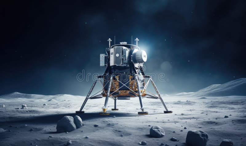 Moon Base Alpha: a Futuristic Space Station on Earth S Satellite Stock ...