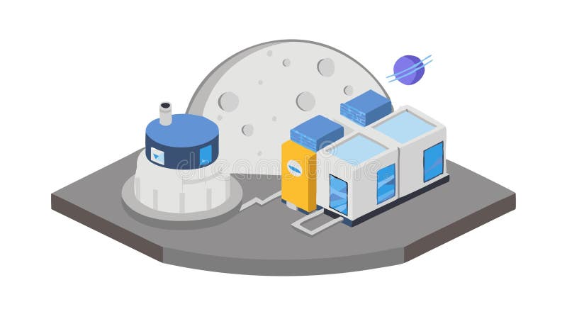 Future Moon Base Structures Stock Illustrations – 75 Future Moon Base ...