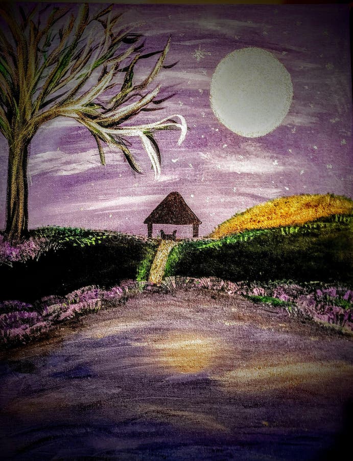 Moon beam dream fantasy stock illustration. Illustration of light ...