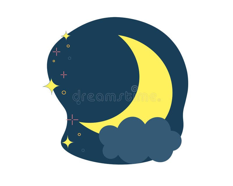 Cartoon Moon Behind Cloud Stock Illustrations – 74 Cartoon Moon Behind ...