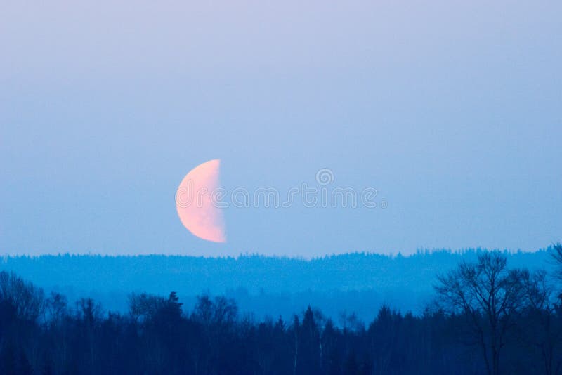 Moon stock image. Image of silhouettes, skies, clear - 32694743