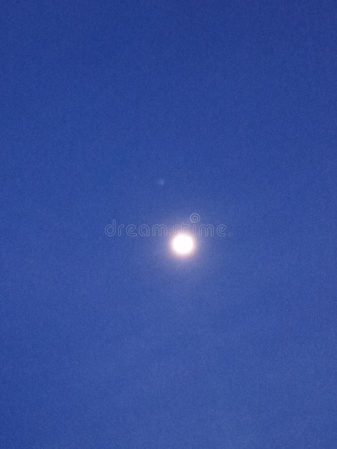 Moon in Blue Sky so Beautiful Stock Photo - Image of blue, moon: 222051250