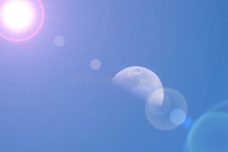 Moon in the blue sky stock photo. Image of moon, nature - 273511382