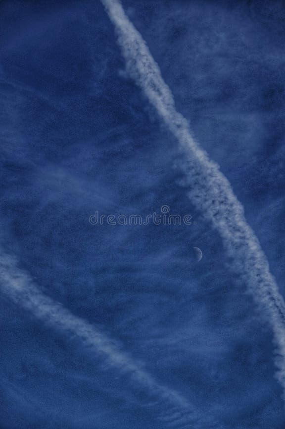 Moon on the Blue Sky at Noon Stock Image - Image of astro, texture ...