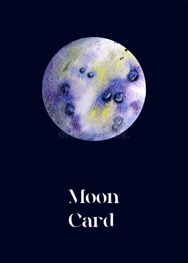 The moon card stock vector. Illustration of graphics - 235329016