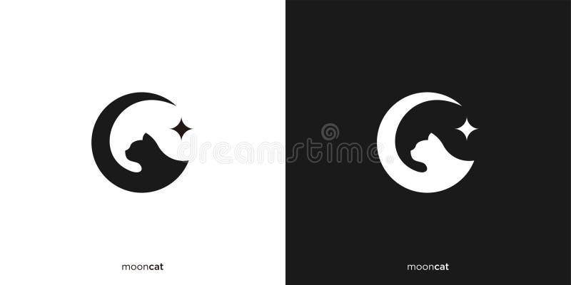 Moon Cat Logo Stock Illustrations – 2,605 Moon Cat Logo Stock ...