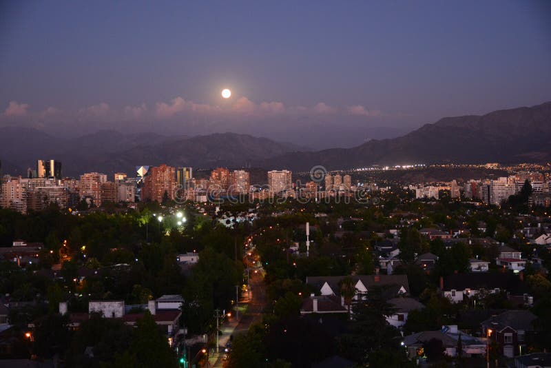 Moon in Chile stock image. Image of santiago, darkness - 82548111