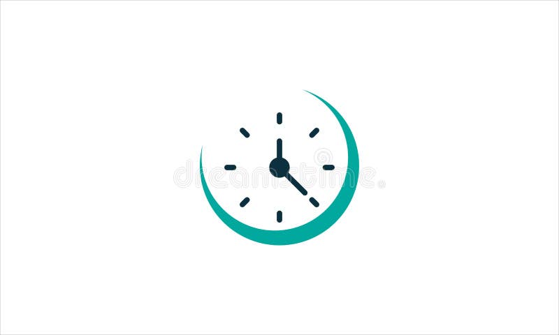 Moon Clock Icon Logo Design Vector Template Illustration Stock Vector ...