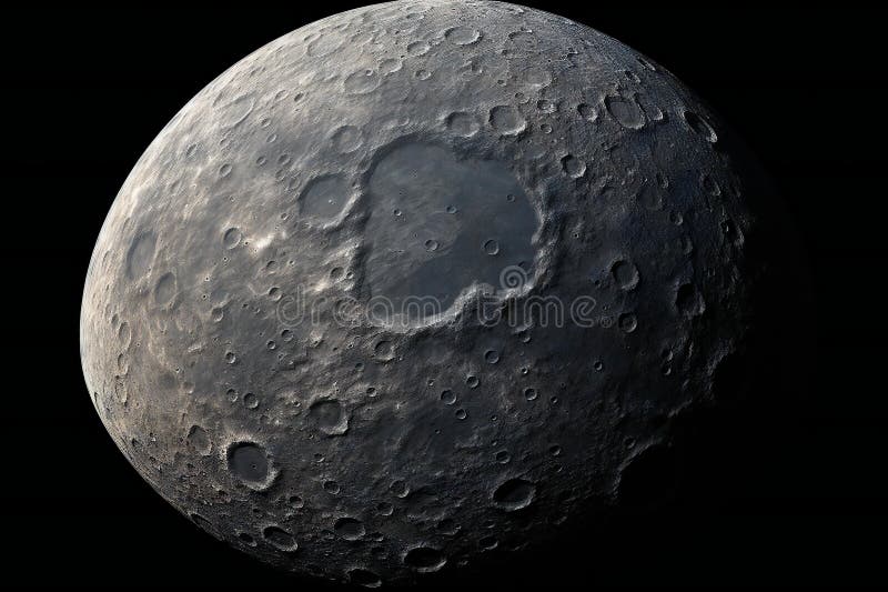 Moon Close Up in the Night Sky Stock Illustration - Illustration of ...