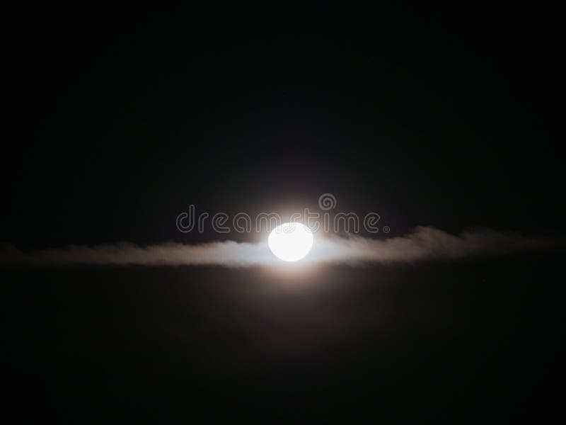 Moon between the Cloud Line Stock Image - Image of astrophysical, light ...