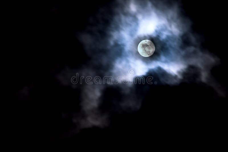 Full moon and cloud stock photo. Image of space, planet - 108580442