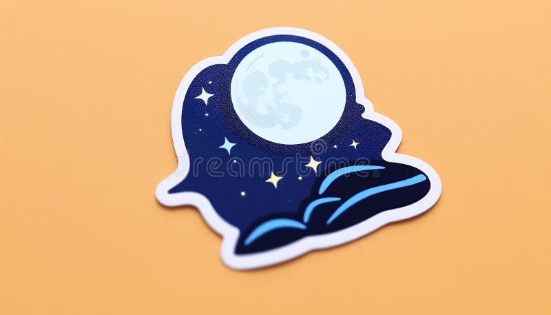 Moon Cloud Patch, Night Sky Design, Celestial Icon, Fabric Badge Art ...