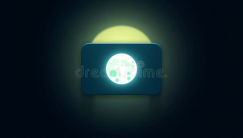 Moon and Clouds App Icon, Night Mode and Lunar Symbol Design Generative ...