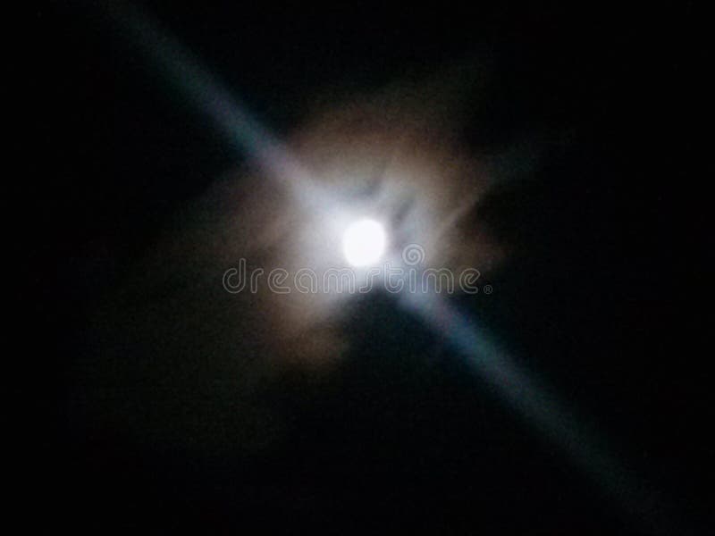 Moon stock image. Image of clouds, glare, moon, night - 110337925