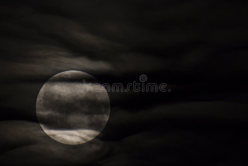 Moon between Clouds in Montserrat, Barcelona, Spain Stock Photo - Image ...