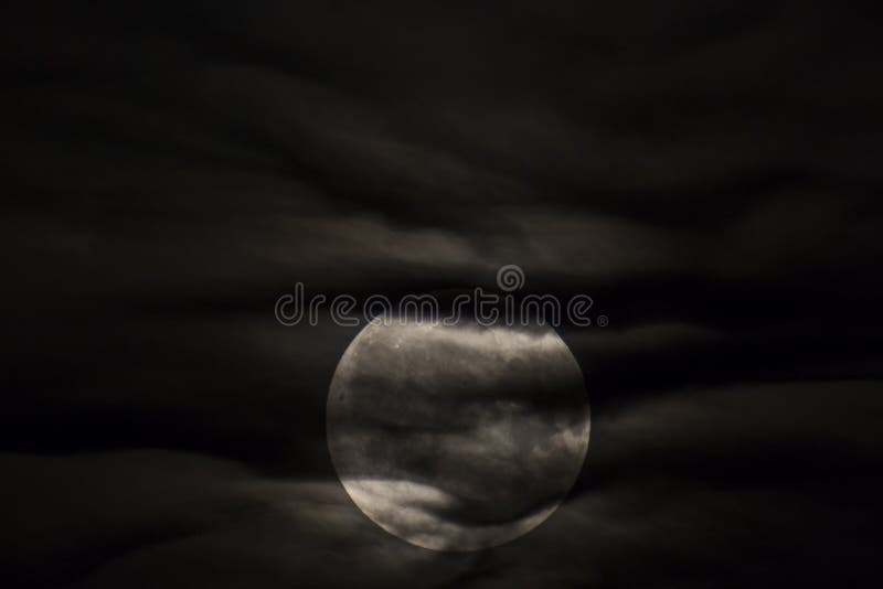 Moon between Clouds in Montserrat, Barcelona, Spain Stock Image - Image ...