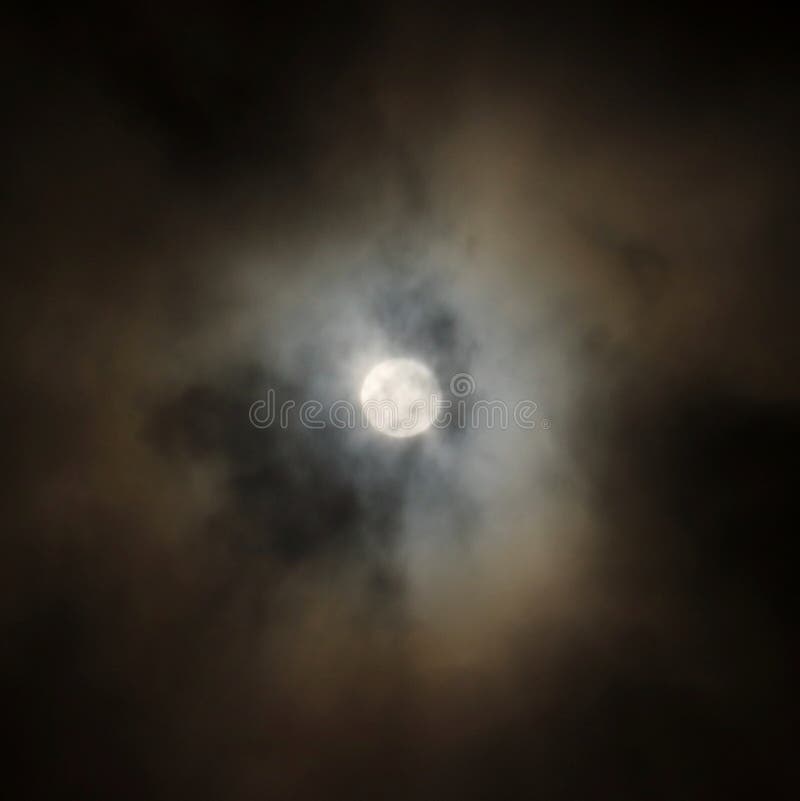 Moon between clouds stock image. Image of clouds, moonlight - 156506397