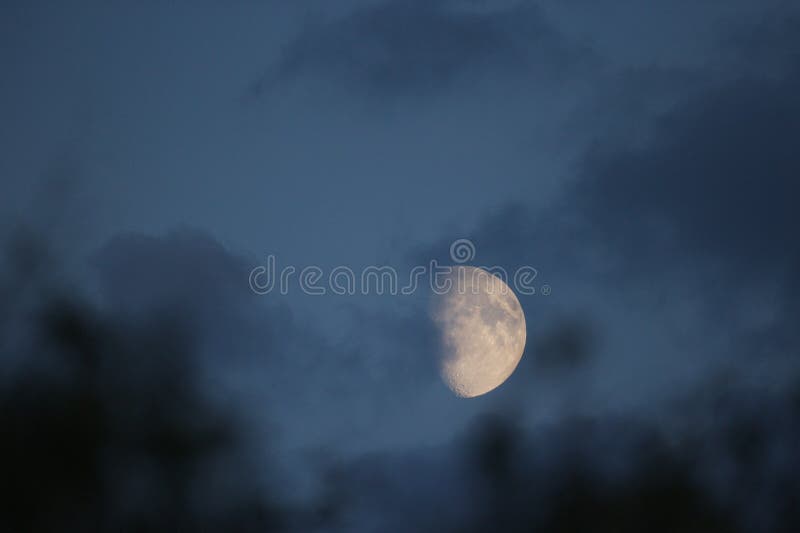 Moon stock image. Image of sunset, moon, northern, wilderness - 49329261