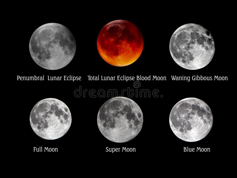 Moon Collection stock image. Image of astrophotography - 60115827