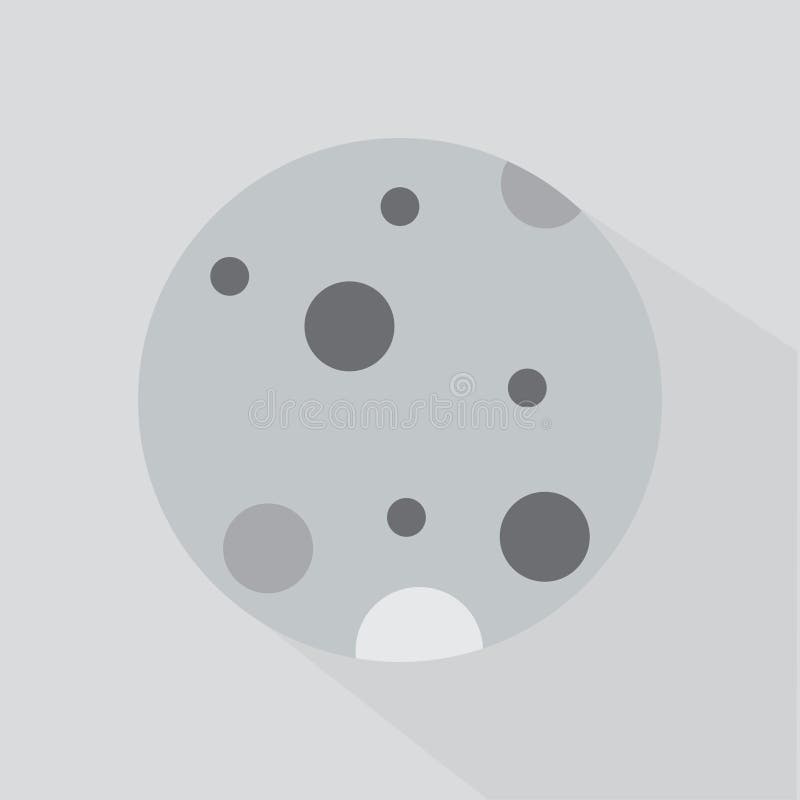 Moon Color Icon with the Shadow.full Moon Stock Vector - Illustration ...