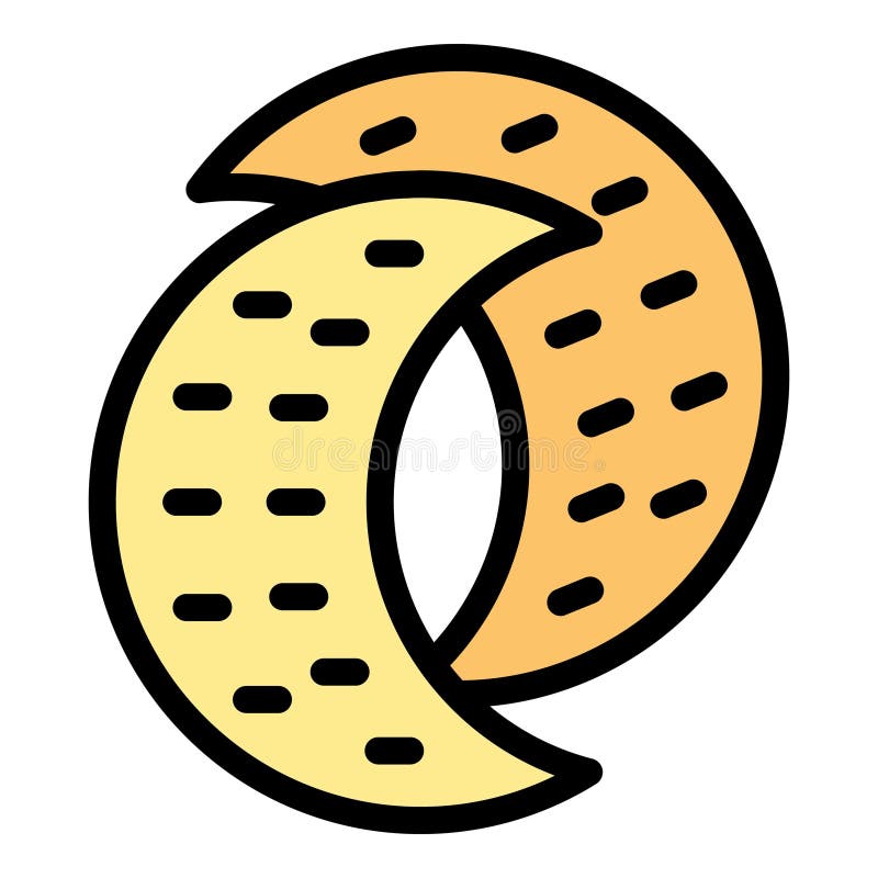 Moon Cracker Icon Vector Flat Stock Vector - Illustration of snack ...