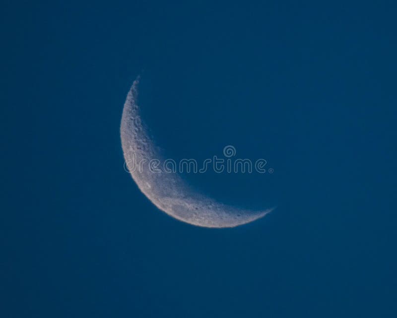 Moon in crescent phase stock photo. Image of black, glow - 315013248