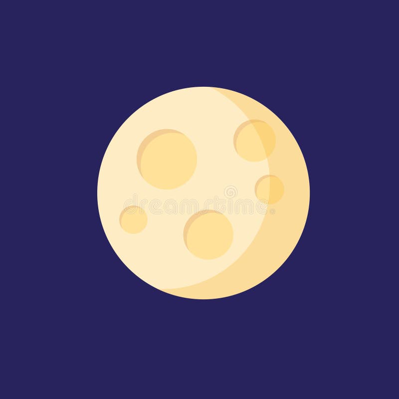 Moon on Dark Blue Background. Moon Logo Design Stock Illustration ...