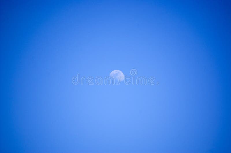 Moon on a Daytime Sky stock image. Image of skies, daytime - 70346153