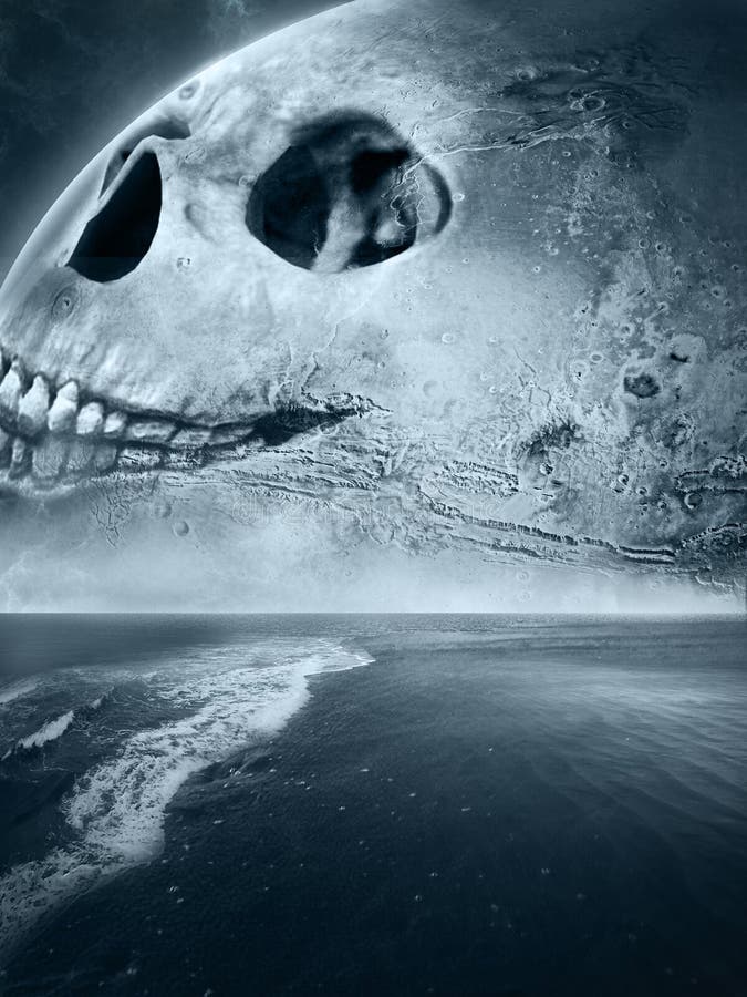 Moon of death stock illustration. Illustration of skull - 70006962