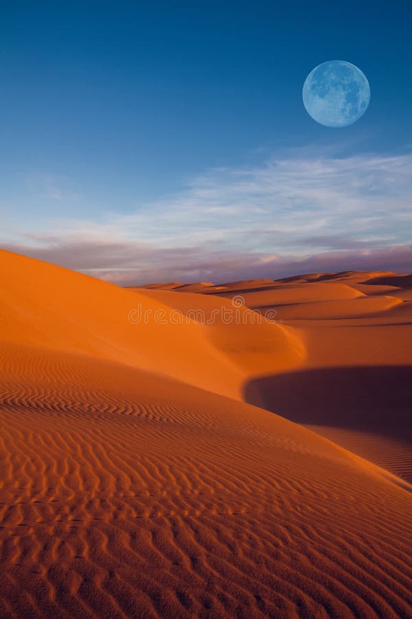 Full Moon Over Desert