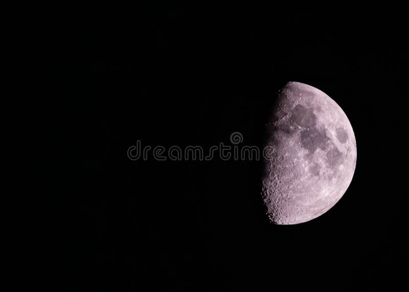 The Moon, Detail Focus on Moon Surface, Stock Image - Image of night ...