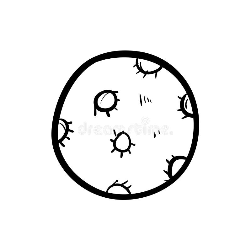 Moon Doodle Space Hand Draw Stock Vector - Illustration of design ...