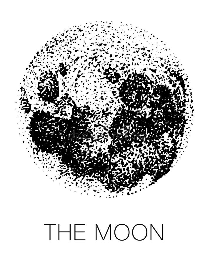 Full Cycle Moon Phases Vector Background Stock Vector - Illustration of ...