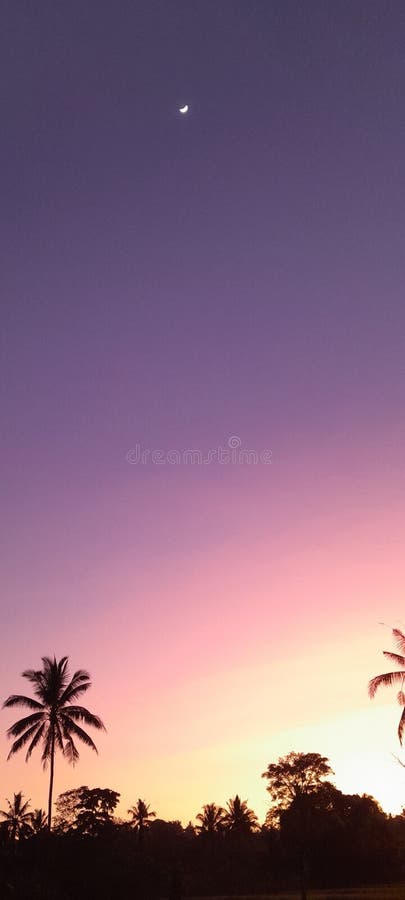 The moon in the dusk stock image. Image of dusk, blue - 271596857